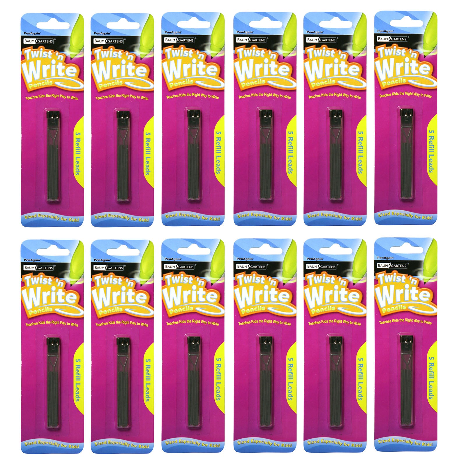Twist 'n Write™ Pencil Lead Refills, 5 Per Pack, 12 Packs ...